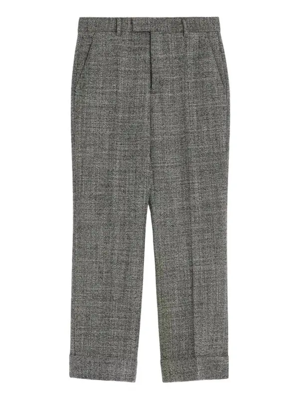 Valentino Garavani Mouliné Cuffed Trousers - Grey