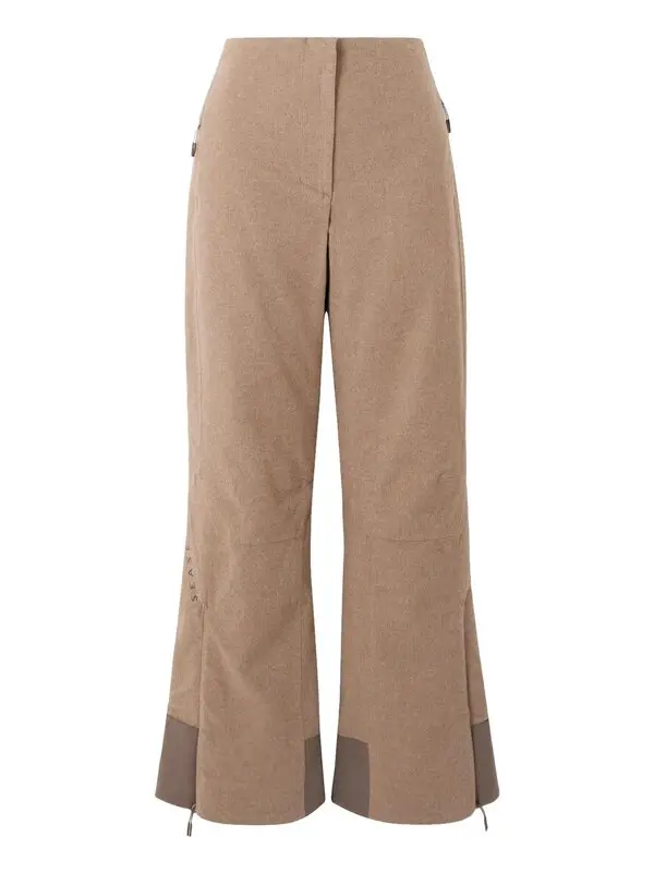 Sease Akuna Padded Cashmere Flared Ski Pants - Brown