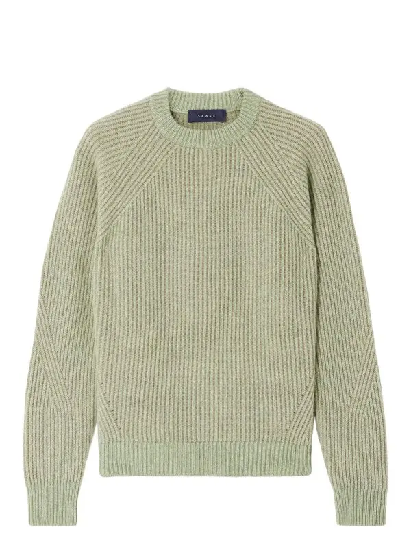 Sease Cashmere Ribbed Sweater - Green