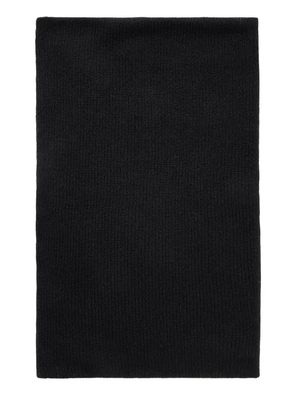 Johnstons Of Elgin Ribbed Cashmere Snood - Black