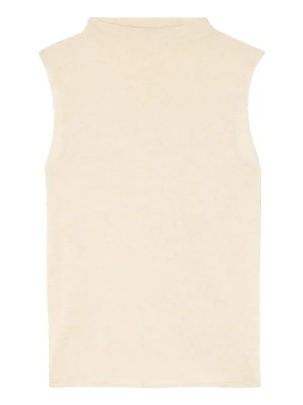 THE ELDER STATESMAN Cashmere Tank - Off-white