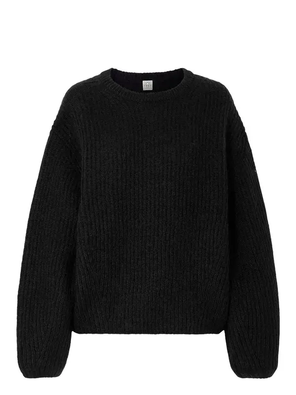 TOTEME Ribbed Mohair-blend Sweater - Black