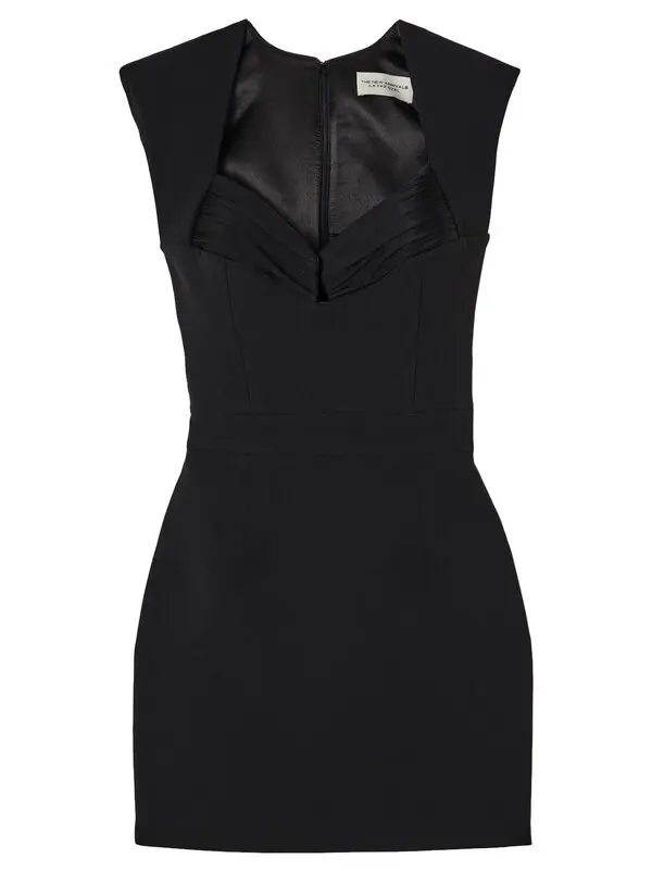 THE NEW ARRIVALS ILKYAZ OZEL Isabeau Cutout Gathered Crepe Mini Dress - Black