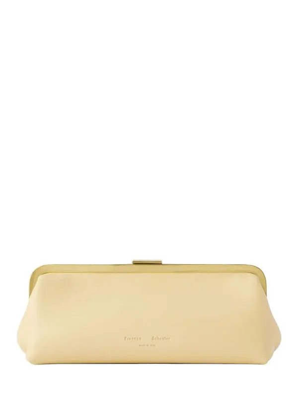 Proenza Schouler Amory Leather Clutch - Stone