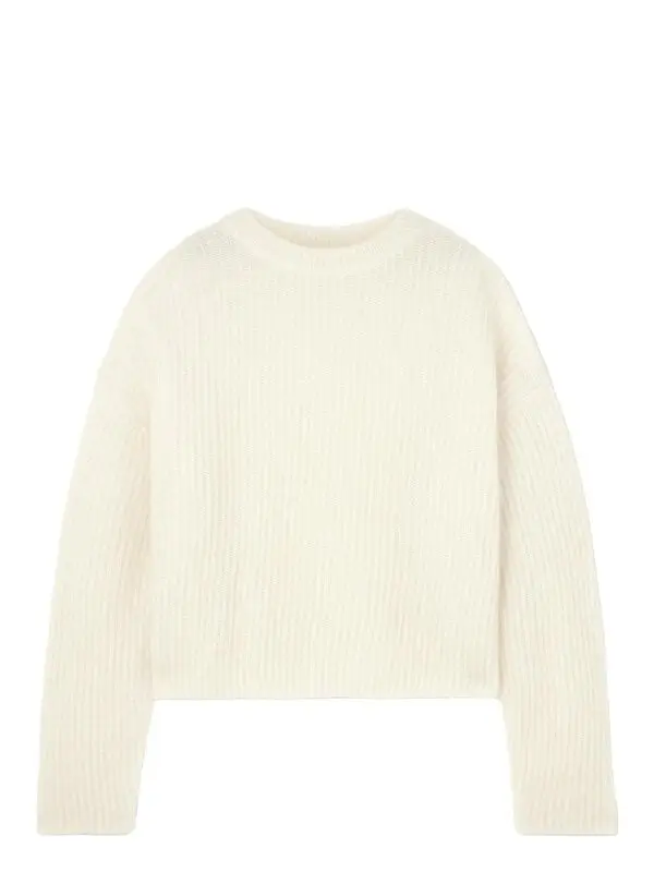 TOTEME Ribbed Mohair-blend Sweater - Ecru