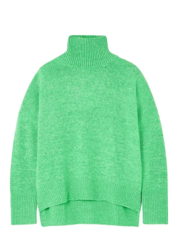 LISA YANG Heidi Cashmere Turtleneck Sweater - Green