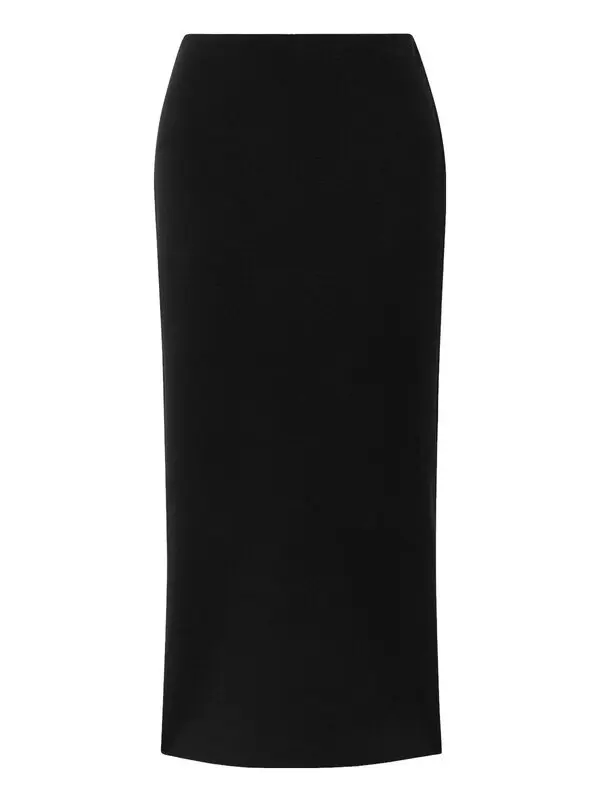 HIGH SPORT Cassidy Wool-blend Midi Skirt - Black