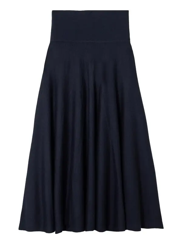 Arch4 Norma Jean Organic Cashmere Midi Skirt - Blue