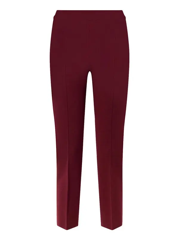 HIGH SPORT Louis Cropped Slim-leg Pants - Burgundy