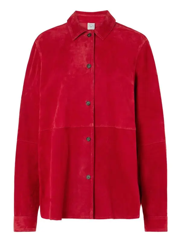 TOTEME Suede Overshirt - Red