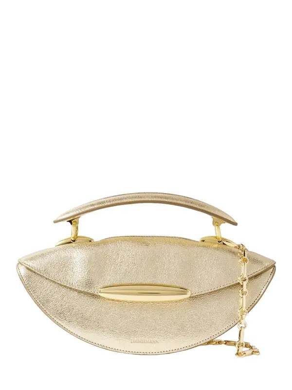 Zimmermann Wavelength Metallic Leather Shoulder Bag - Gold