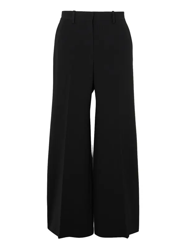 Theory Crepe Wide-leg Trousers - Black