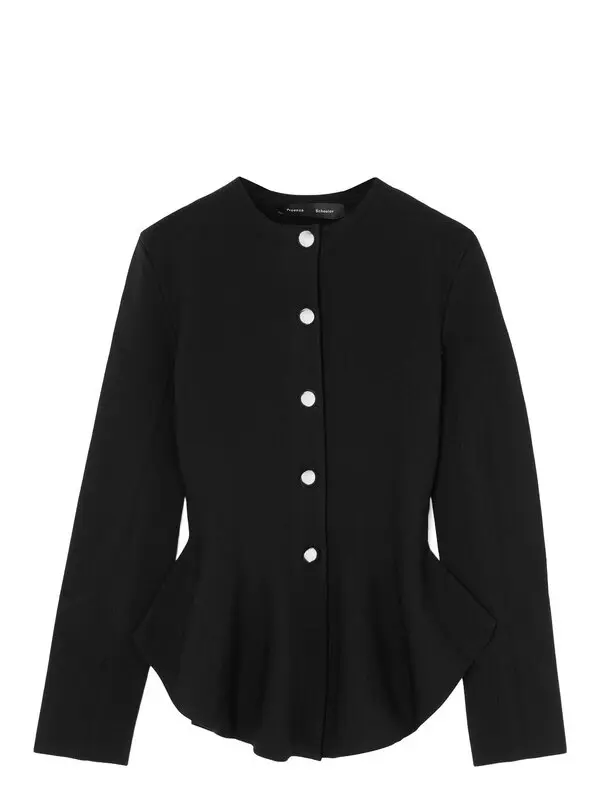 Proenza Schouler Knitted Peplum Jacket - Black