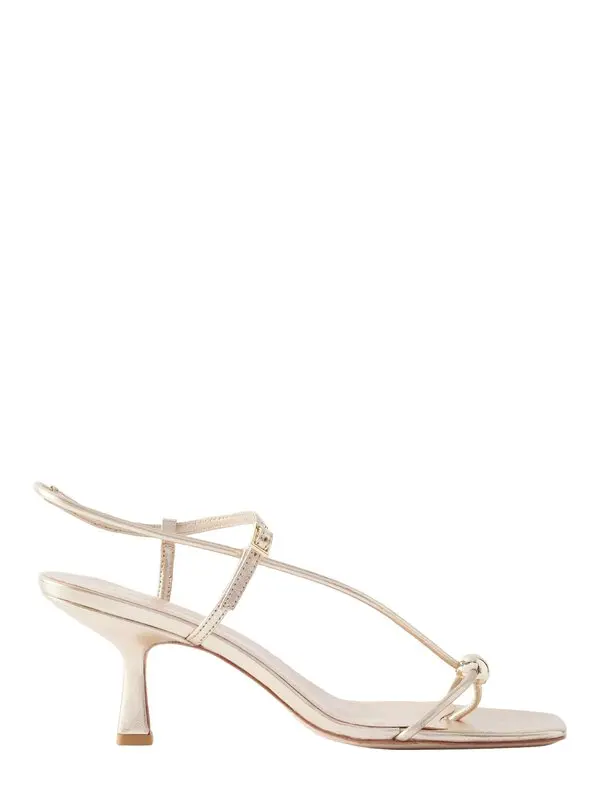 LOEFFLER RANDALL Triana Embellished Leather Sandals - Off-white