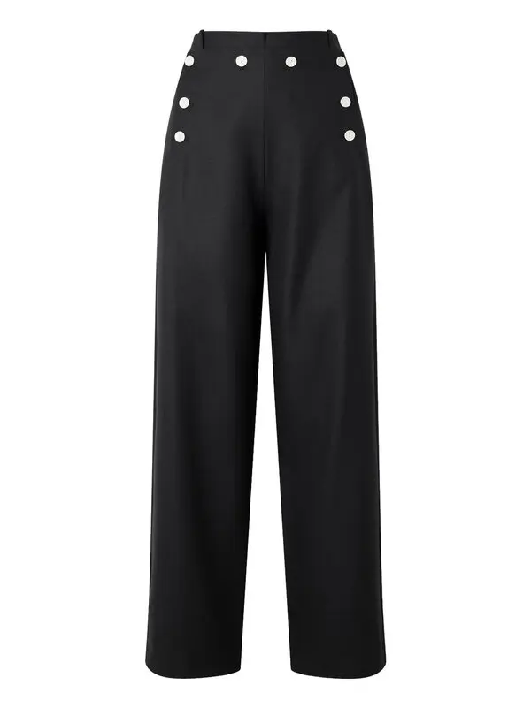 S.S.DALEY Sailor Wool Straight-leg Pants - Black