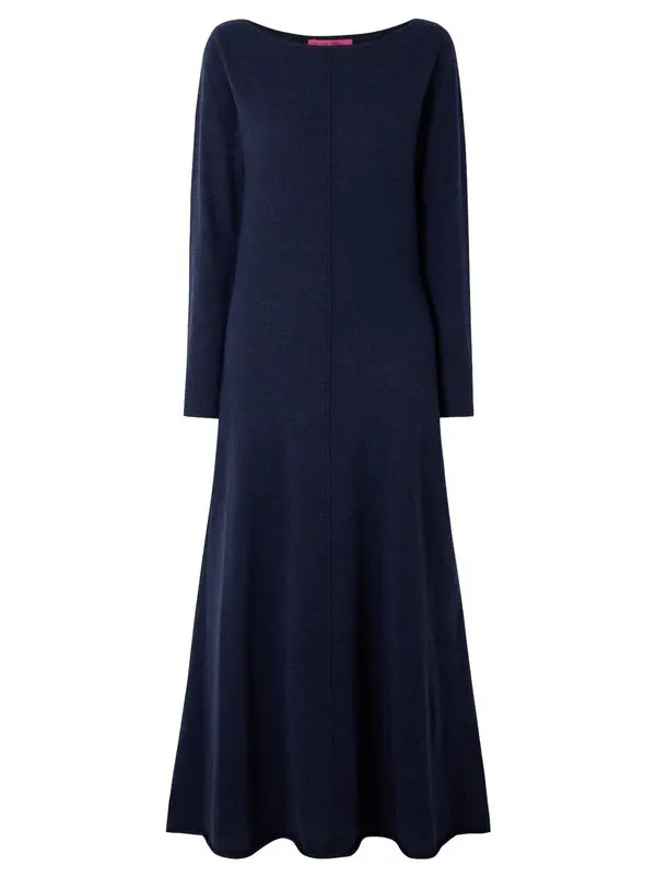 THE ELDER STATESMAN Cashmere Maxi Dress - Blue