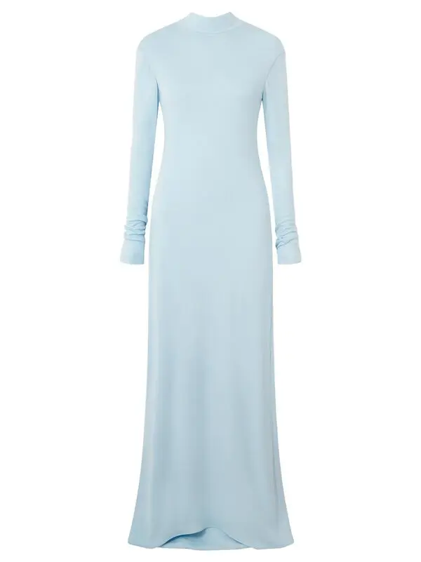 TOM FORD Open-back Crepe-jersey Gown - Blue