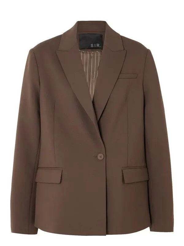 Sir The Label Dylan Woven Blazer - Brown