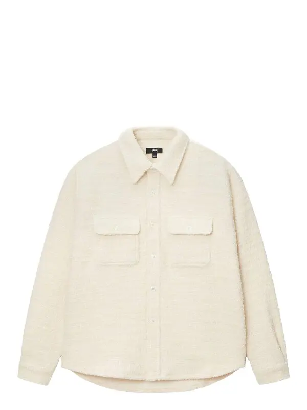 StÜssy Boucle Wool Cpo Shirt - Cream
