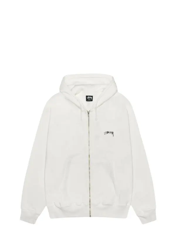 StÜssy Pigment Dyed Zip Hoodie - Cream