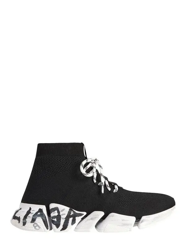 Balenciaga Speed 2.0 Lace-up Sneaker Graffiti - Black