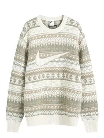 Nike Life Fair Isle Sweater - Brown/sail/khaki