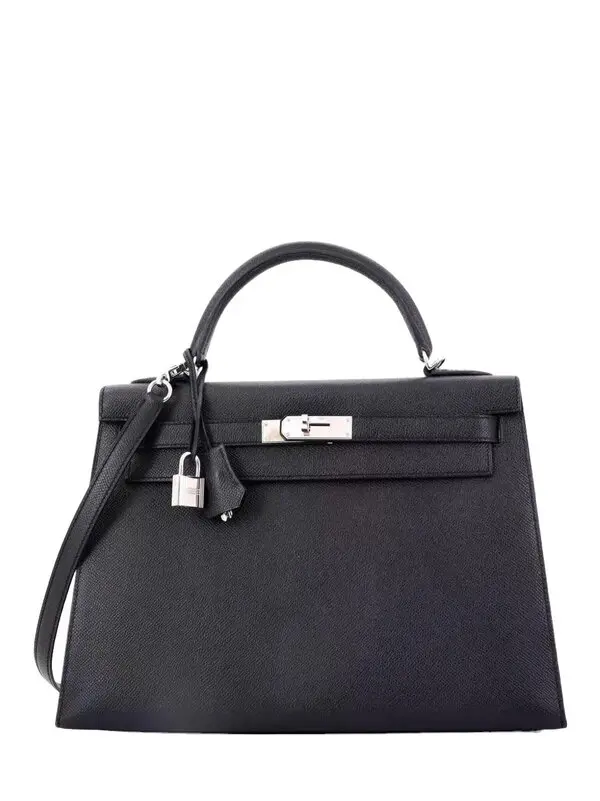 Hermès Kelly Handbag Epsom With Palladium Hardware 32 Satchel - Black