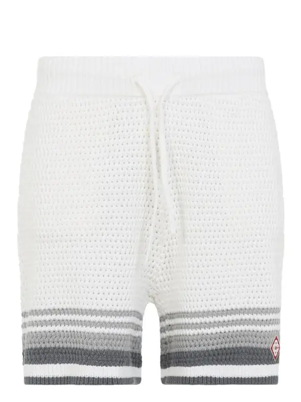 Casablanca Crochet Bermuda - White