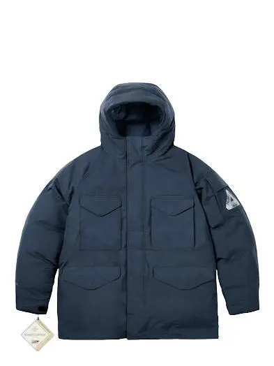PALACE Gore-tex Windstopper Down Parka - Navy Blue