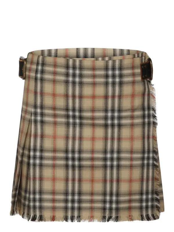 Burberry Wool Skirt - Beige
