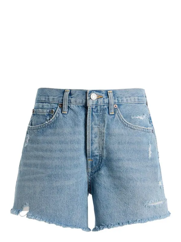 AGOLDE Parker Long Denim Shorts - Light Wash