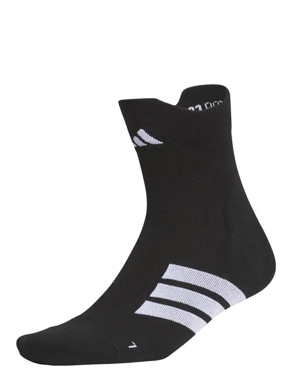 Adidas Adizero Run Single Quarter Socks - Black / White