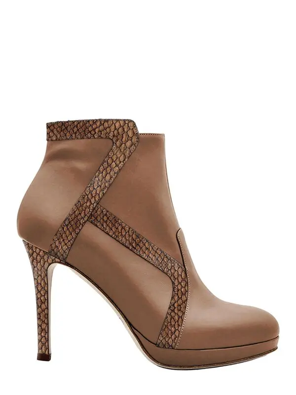 ELIZEE Deia Ankle Booties - Mocha