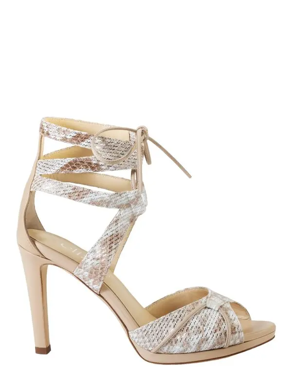 ELIZEE Ametista Sandal - Creme Python