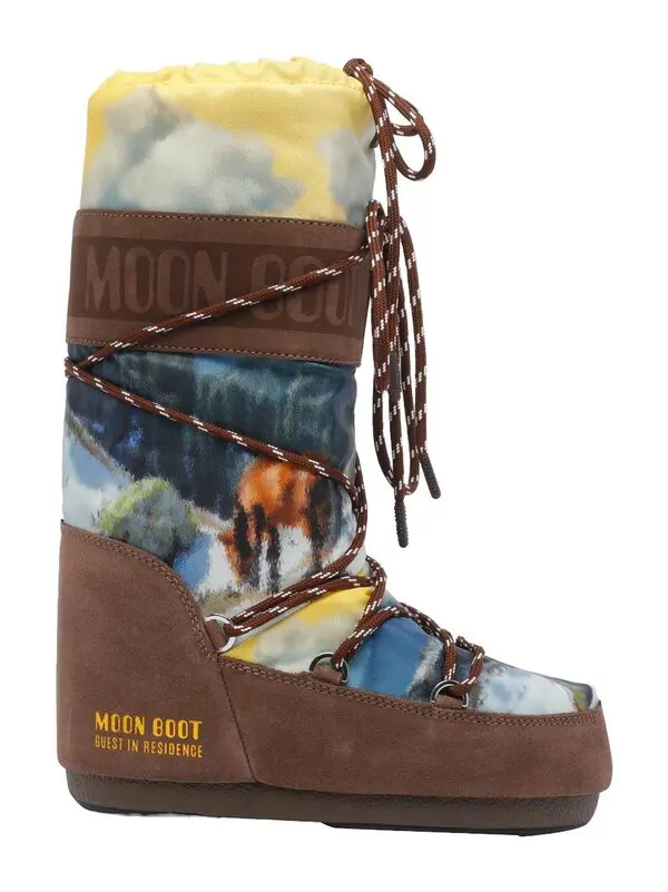 MOON BOOT X GUEST IN RESIDENCE Icon High Postcard Boots - Brown