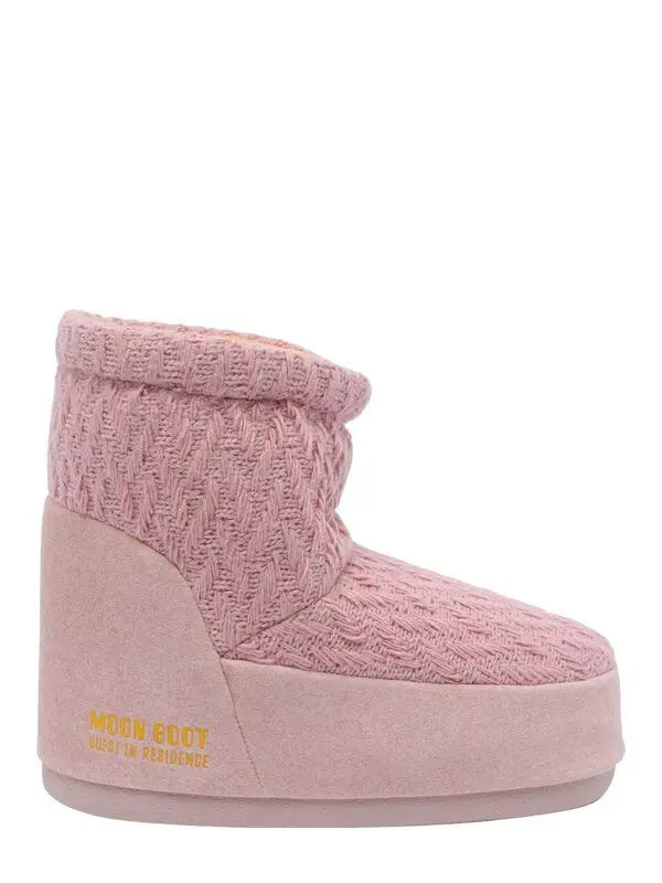 MOON BOOT X GUEST IN RESIDENCE Icon Low Knit Booties - Pink