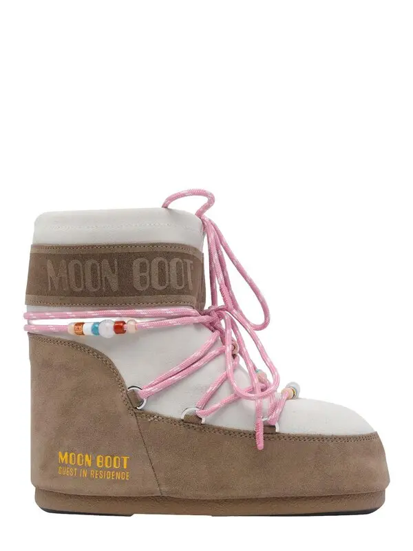 MOON BOOT X GUEST IN RESIDENCE Icon Low Suede Booties - Beige