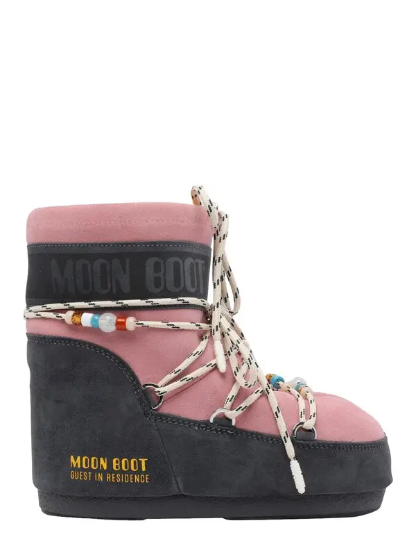 MOON BOOT X GUEST IN RESIDENCE Icon Low Suede Booties - Grey