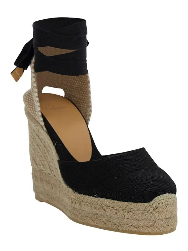 CastaÑer Carina Espadrille Wedge - Black