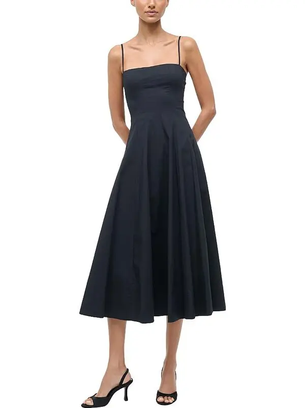 Staud Wylie Midi Dress - Black