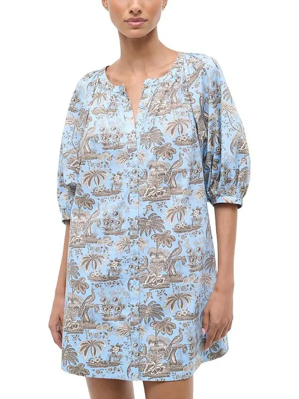 Staud Vincent Mini Dress - Sky Toile