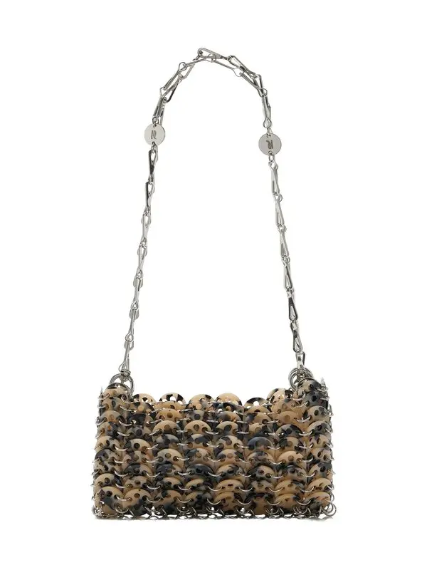 Rabanne 1969 Nano Paillette Shoulder Bag - Silver