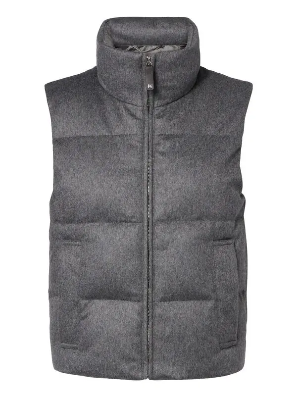 Max Mara The Cube Amoroso Cashmere Down Vest - Grey