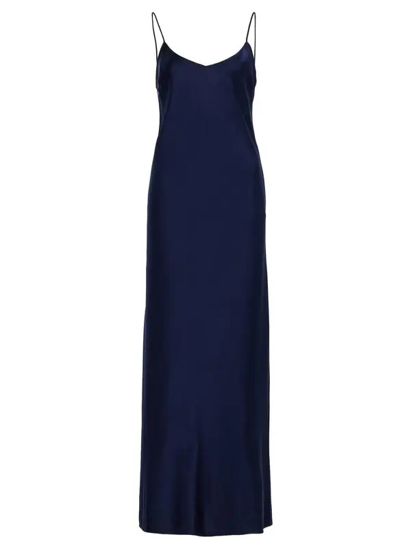 Another Tomorrow Satin Gown - Navy