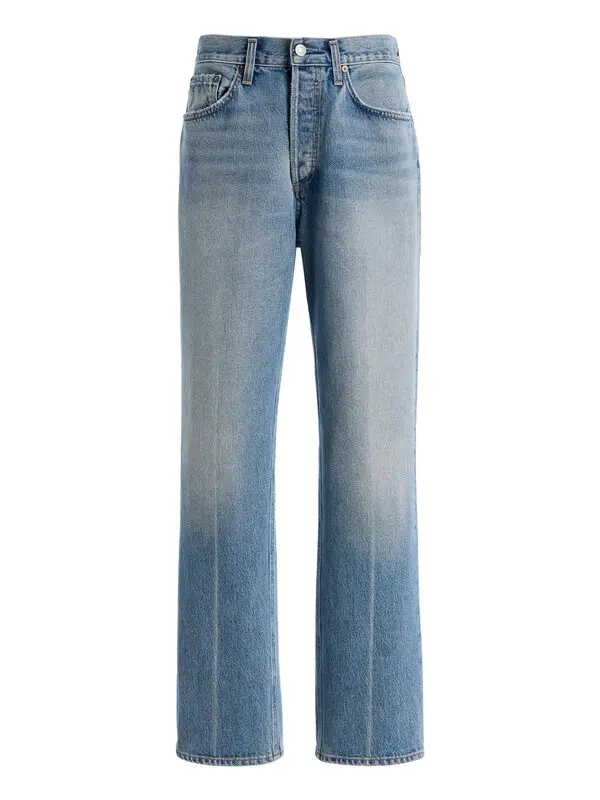 AGOLDE Lana Mid-rise Straight-leg Jeans - Light Wash