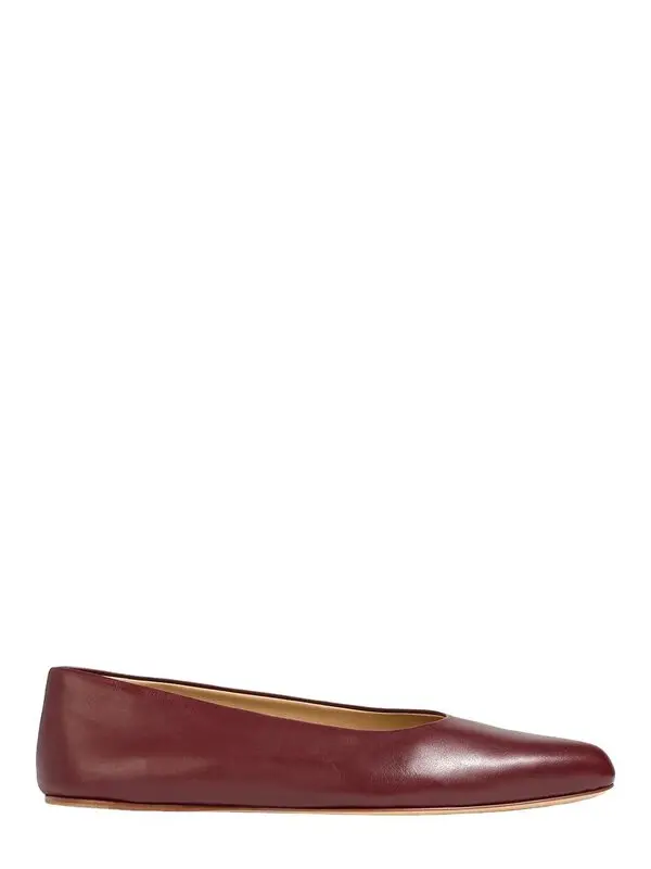 Gabriela Hearst Andre Leather Ballet Flats - Burgundy