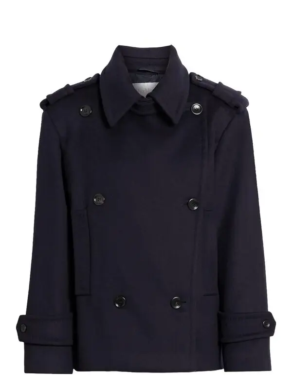 Max Mara Laveno Double-breasted Wool And Cashmere-blend Felt Coat - Navy