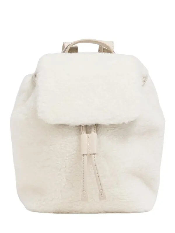 Brunello Cucinelli Shearling Backpack - Off-white