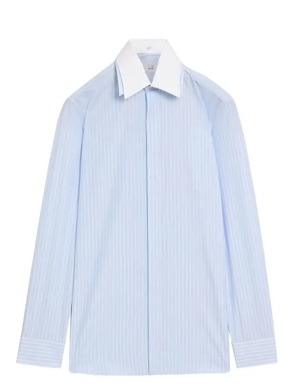 Dunhill Striped Cottonpoplin Shirt - Sky Blue