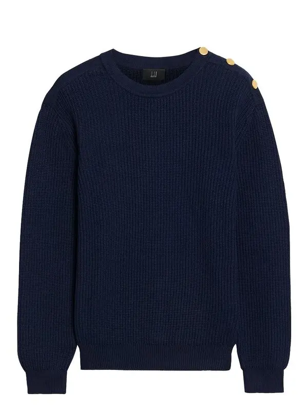 Dunhill Ribbed Cotton Sweater - Navy